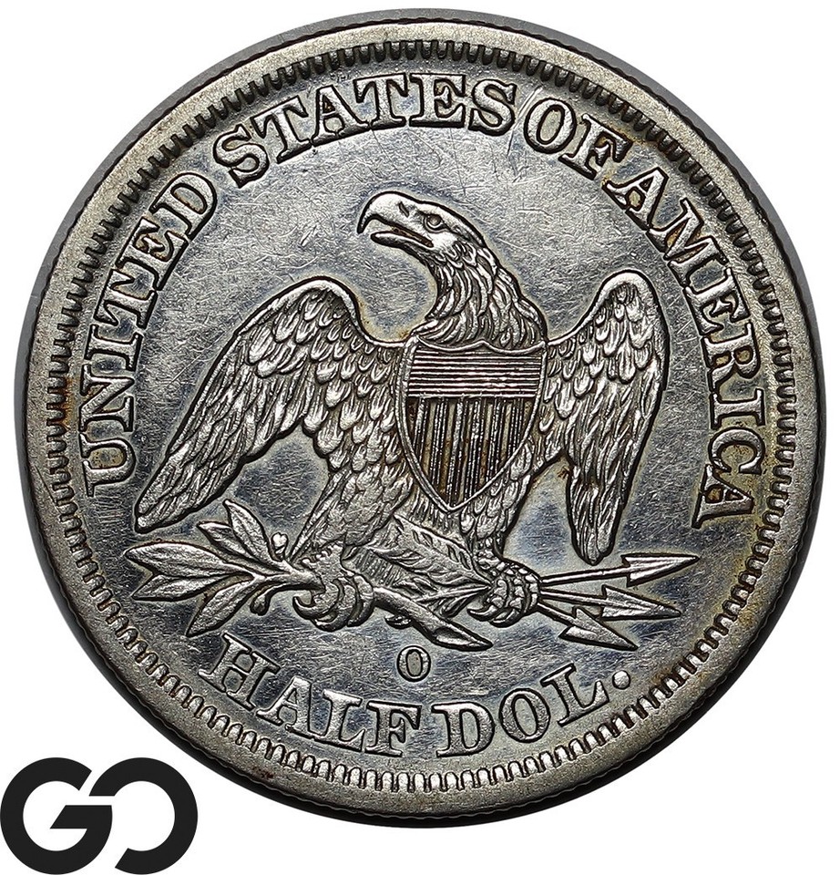 1843-O Seated Liberty Half Dollar, Very Tough Choice AU++ Key Date! | eBay