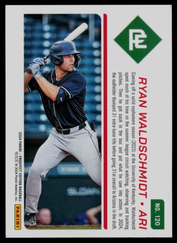 RYAN WALDSCHMIDT 2024 Panini Prospect Edition #120 Arizona Diamondbacks ...