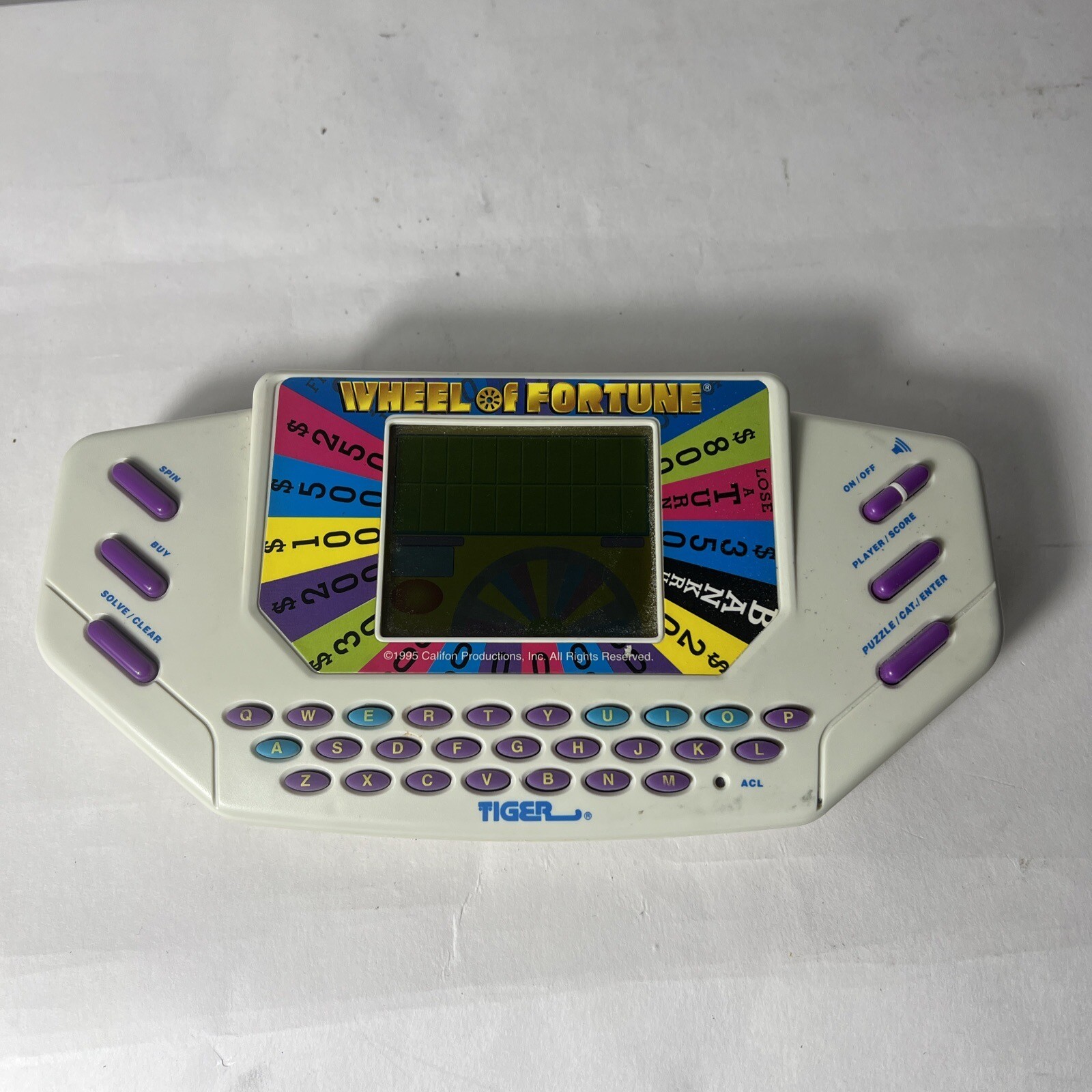 Vintage 1995 Tiger - Wheel Of Fortune - Electronic Handheld Game W ...