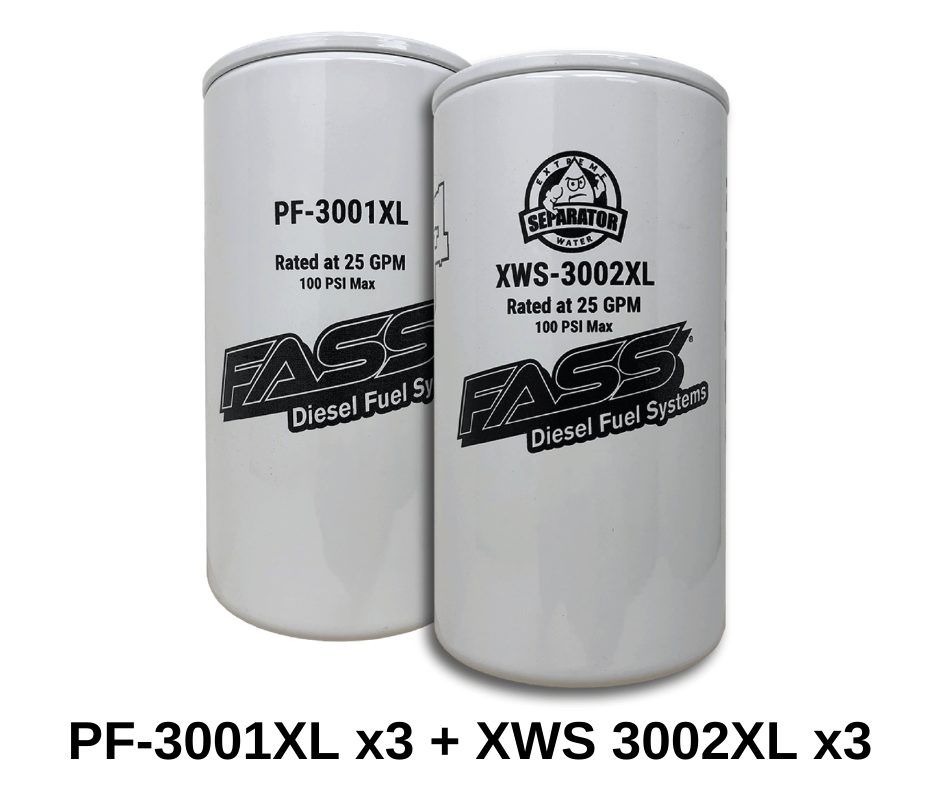 FASS Fuel Systems Fleet Filter Pack XWS-3002XL + PF-3001XL Set of 6 | eBay