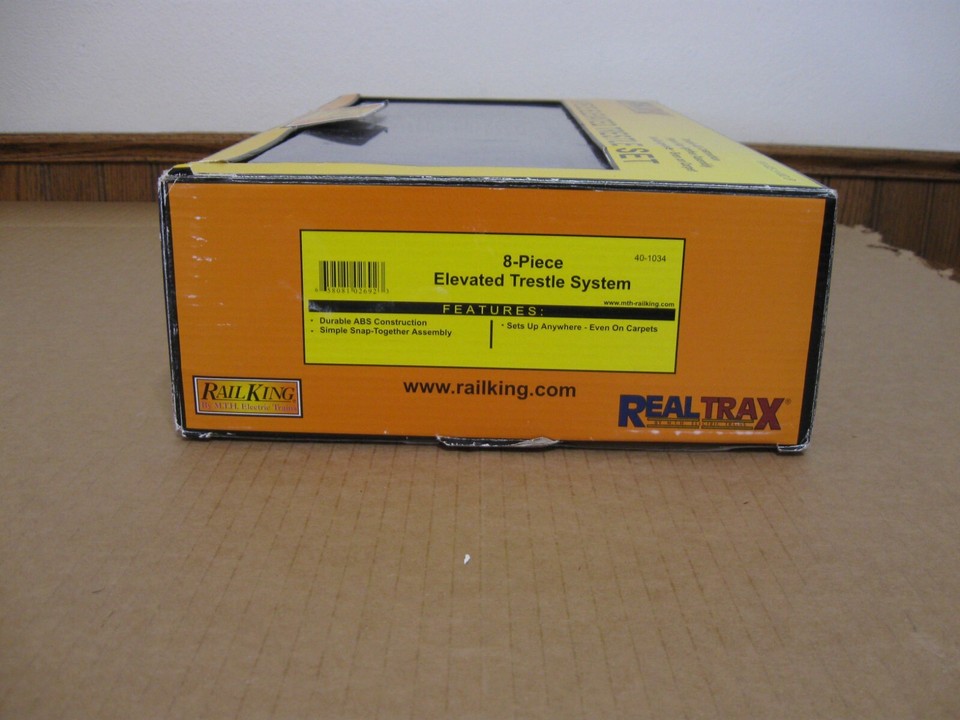 NEW IN BOX MTH 40-1034 REAL-TRAX Elevated TRESTLE SET Bridge Piers | eBay