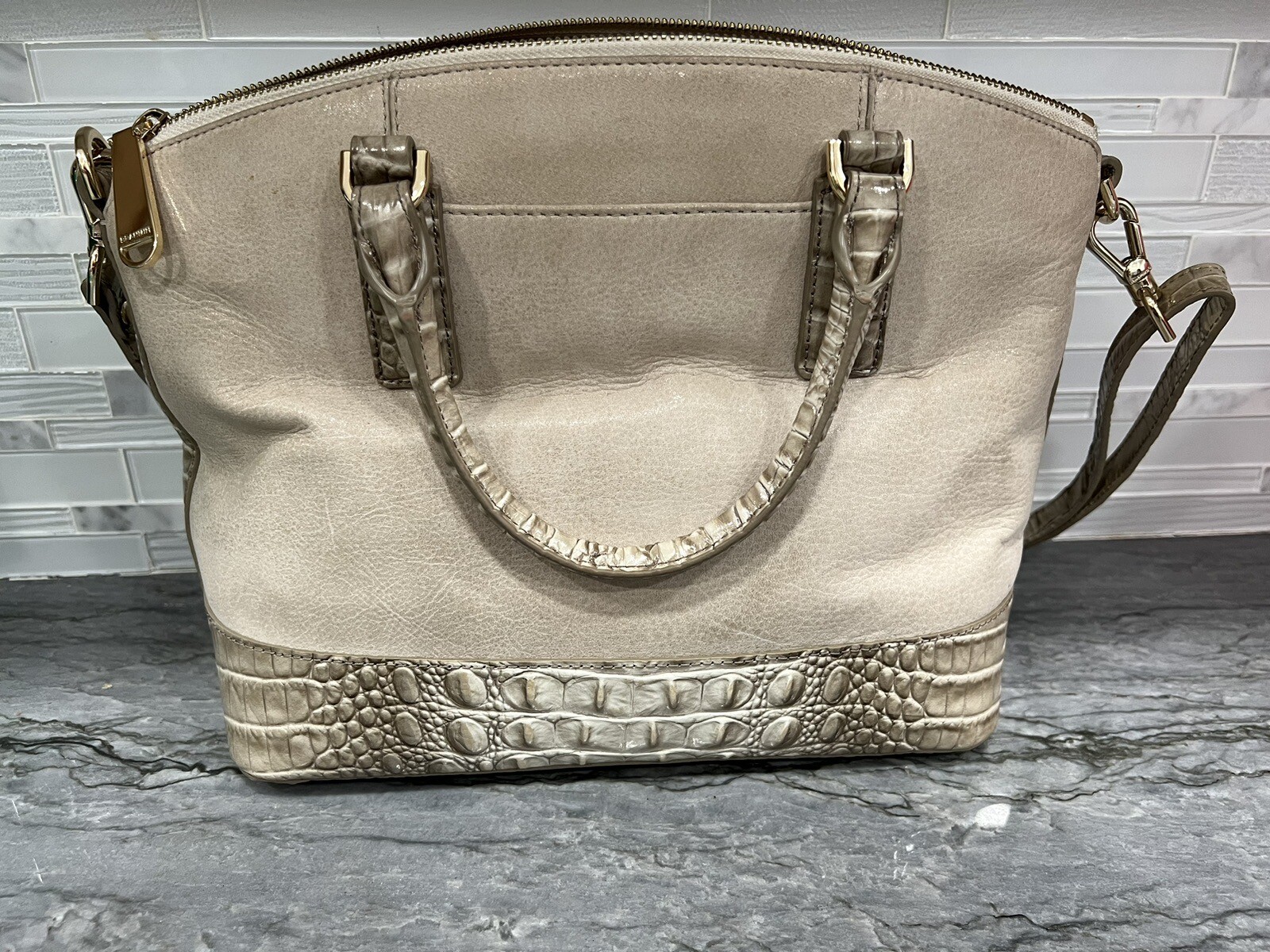 Brahmin Duxbury Edna Medium Satchel Clay - Gem