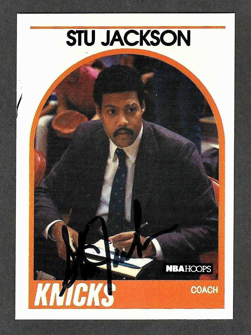 1989-90 Hoops #60 Stu Jackson Autograph New York Knicks | eBay