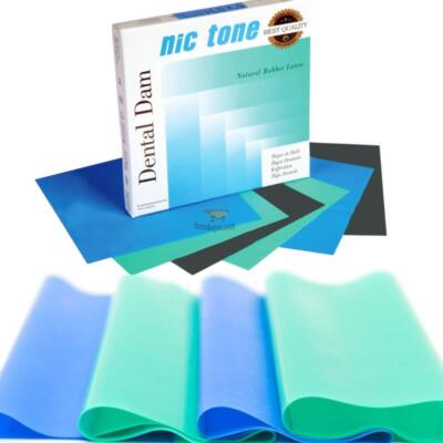 NIC TONE® Natural Rubber Latex Dental Dam Medium 6" x 6" - MDC Dental ...