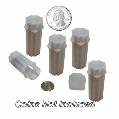 Quarter Square Coin Tubes by Guardhouse, 24.5mm, 5 pack | eBay