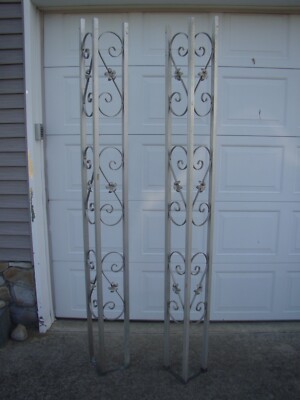 Vtg Original MCM Aluminum Ornate Porch Supports Upright Corner Supports ...