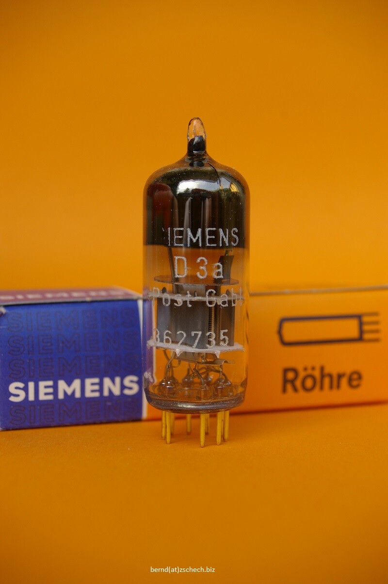SIEMENS D3a / 7721 - Tube with Goldpin - new NOS - Driver for 300B 2A3 ...