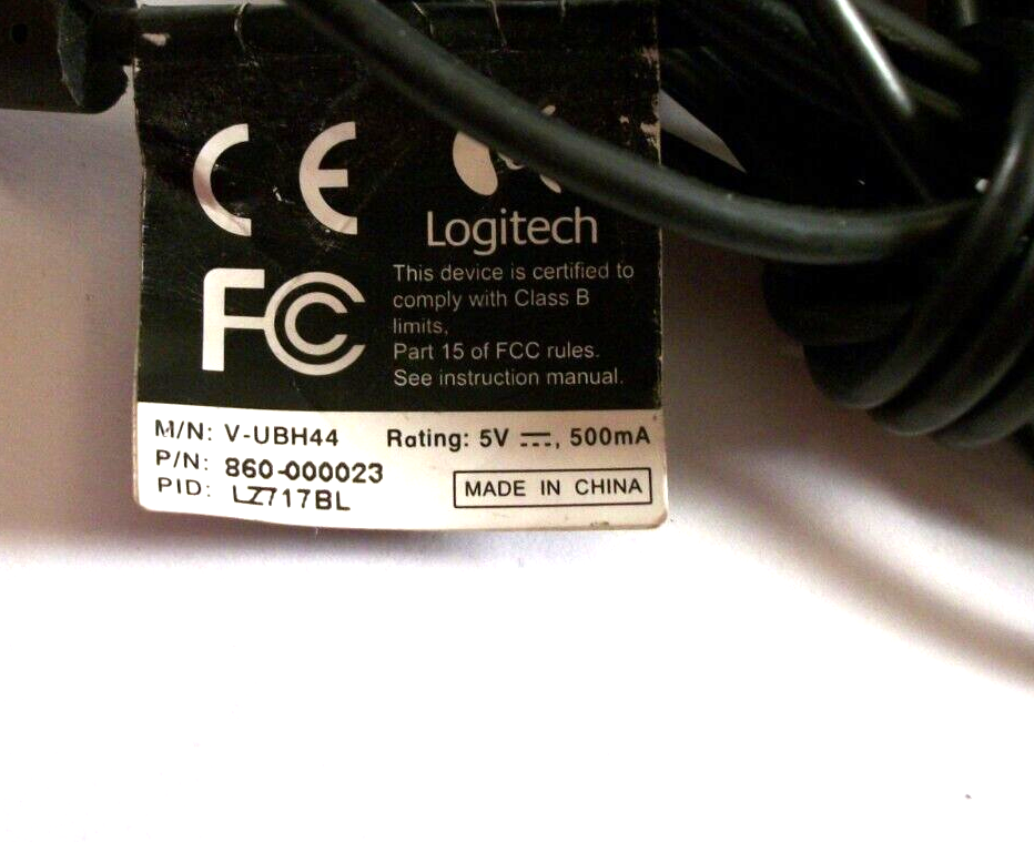 Logitech 860-000023 QuickCam Ultra Vision SE USB Webcam Camera V-UBH44 ...