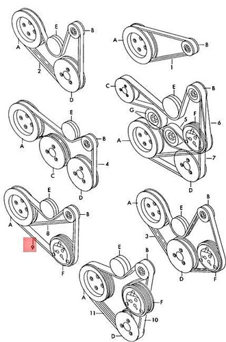 Genuine VW SEAT AUDI SKODA Beetle Cabrio Poly-V-Belt 03C260849A | eBay