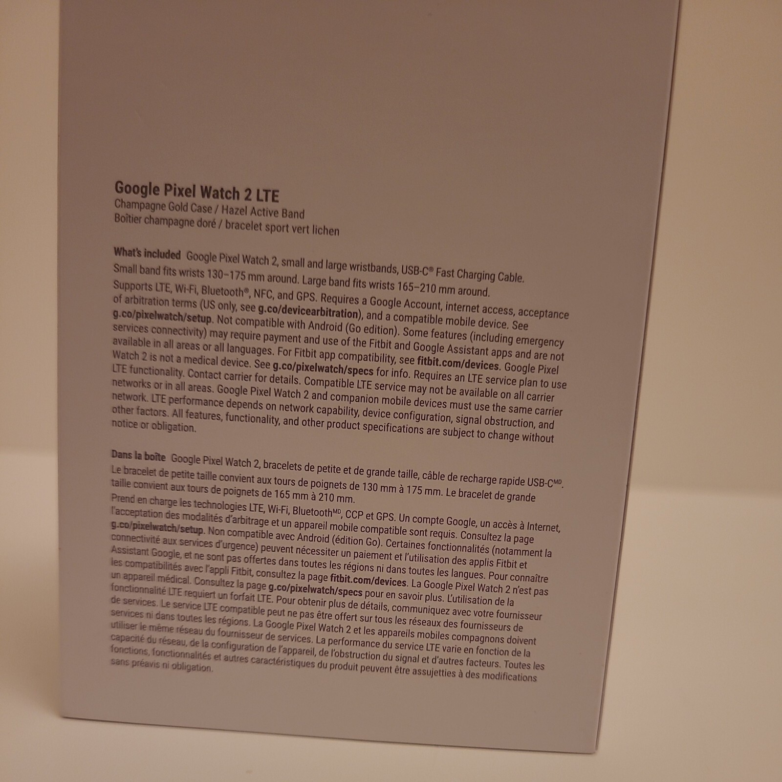 Google Pixel Watch 2 LTE - Champagne Gold Aluminum Case / Hazel Active ...