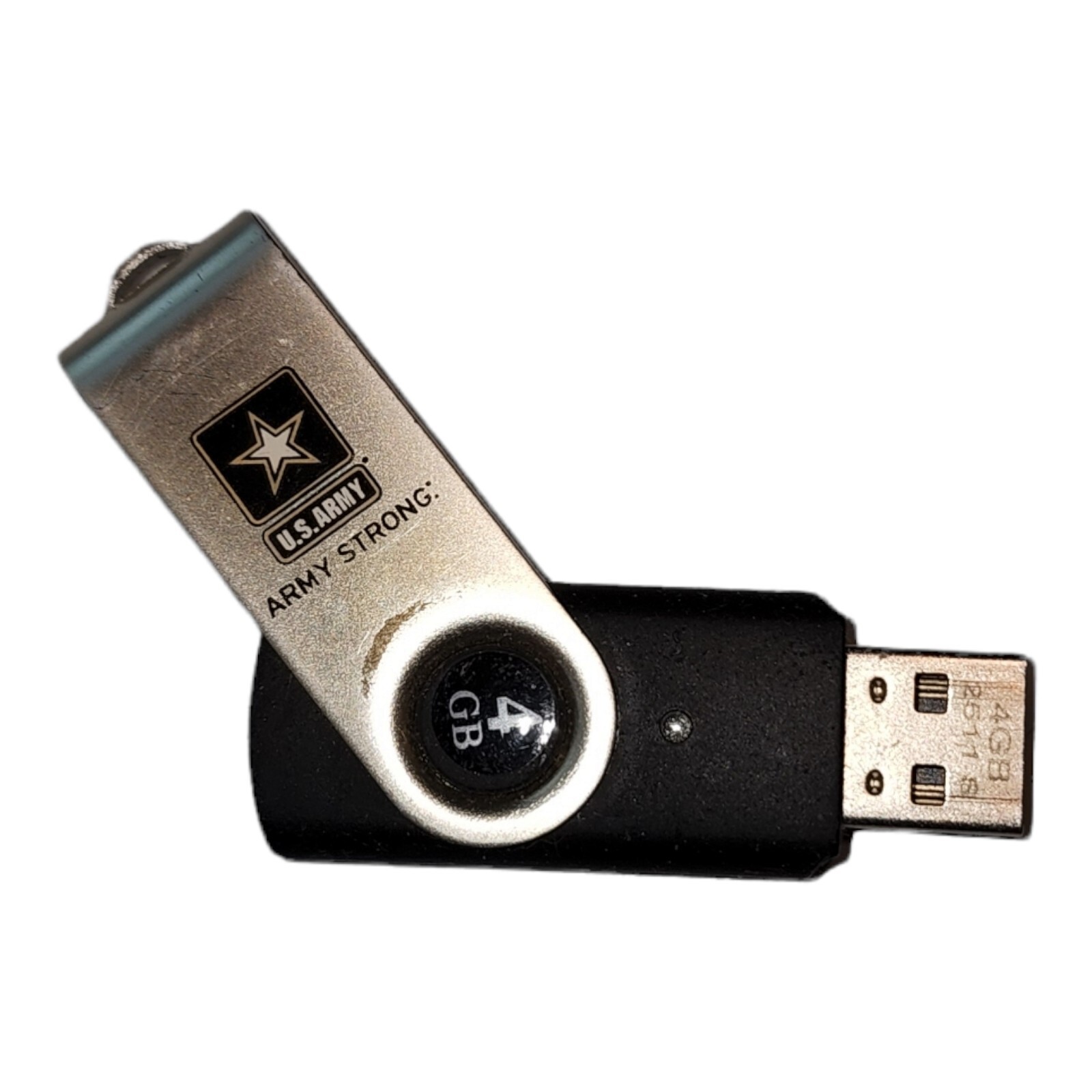 US Army Flash Thumb Drive 4 GB Silver Military USB Data Storage Drive ...