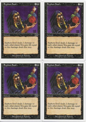 MTG: SYPHON SOUL 6th Edition COMMON; played, Excellent condition x4 | eBay
