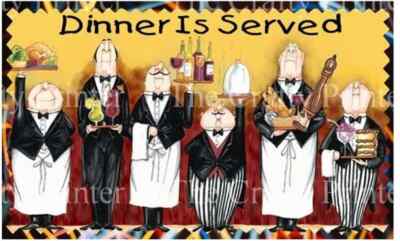 MAGNET - FAT CHEF (Snooty Waiters) - "Dinner is Served" --- Ship FREE ...
