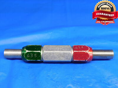 .6350 & .6390 PIN PLUG GAGE GO NO GO .6406 -.0016 OVERSIZE 41/64 16 mm ...