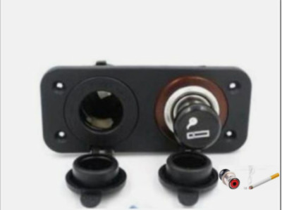 Marine 12V Cigarette Lighter Socket Plus 12V Accessory Socket Adapter ...