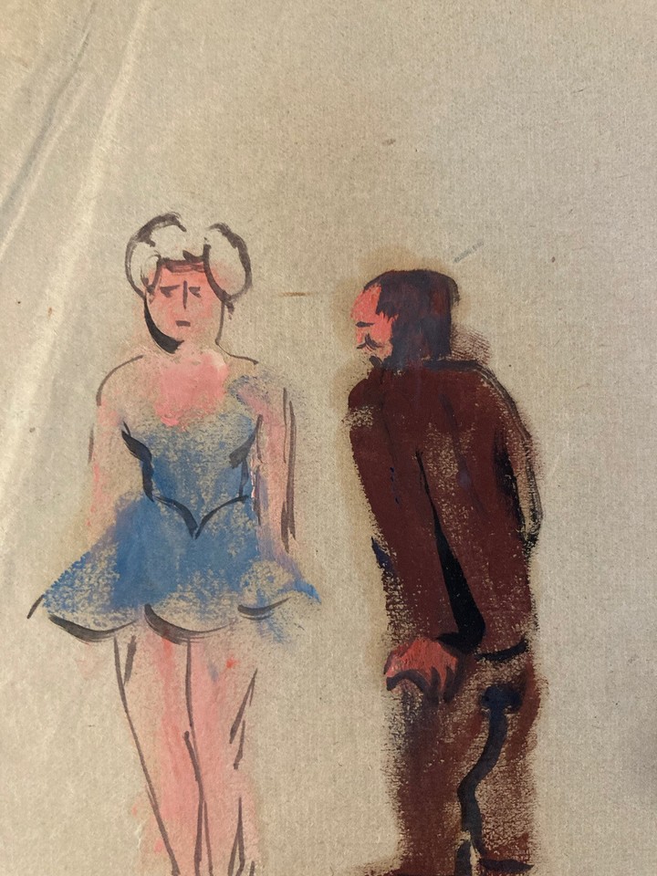 Very Nice Drawing Expressionism German Ink Gouache 1920 Expressionist ...