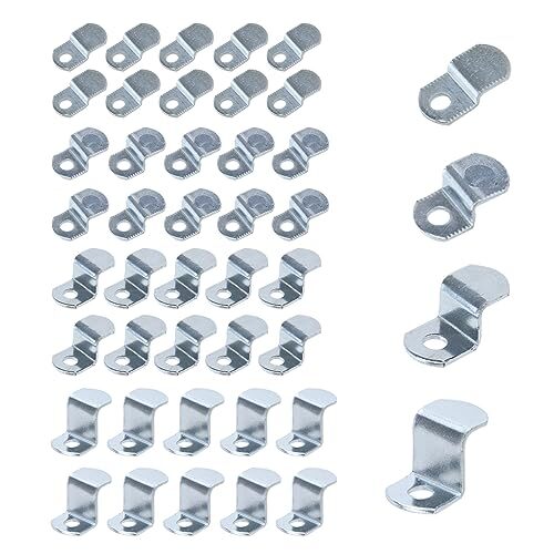 40 Pcs Offset Canvas Clips Z Shape Picture Framing Mirror Clips with ...