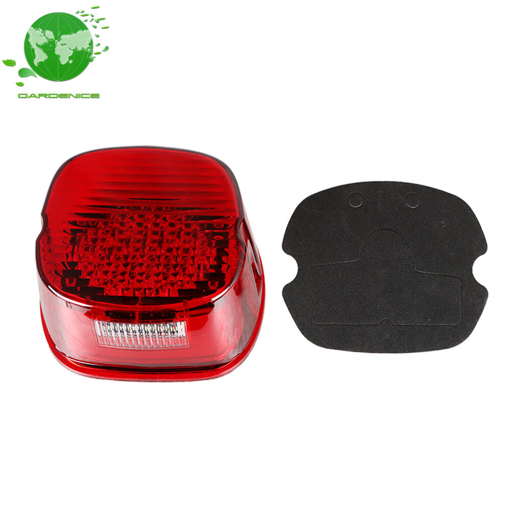 Red LED Rear Tail Lights Brake Lights For Dyna FLST FXSTB FXST Touring ...