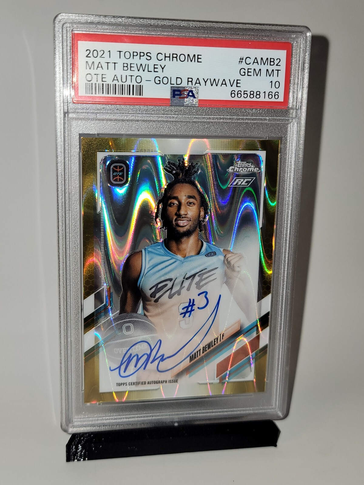 2021 Topps Chrome OTE Gold RayWave Refractor /50 Matt Bewley Auto PSA ...