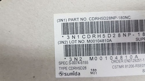 290 X SUMIDA CDRH5D28NP-180NC FIXED IND 18UH 1A 110 MOHM SMD | eBay