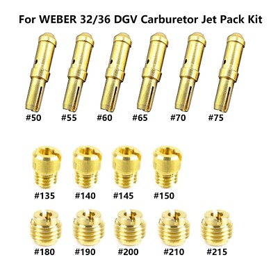 For WEBER 32/36 DGV Carburetor Carb Jet Pack Kit 4 or 6 Cyl - manual ...