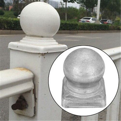 50*50*65mm For Square Posts Post Caps Silver Metal Round Ball Fence ...