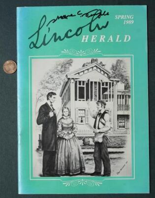 Spring 1989 Wayne C Temple AUTOGRAPHED Abraham Lincoln Herald LMU ...