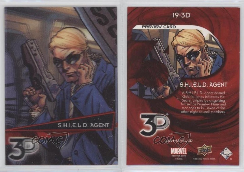 2015 Upper Deck Marvel 3D 3D Variant Shield Agent #19-3D 1md | eBay