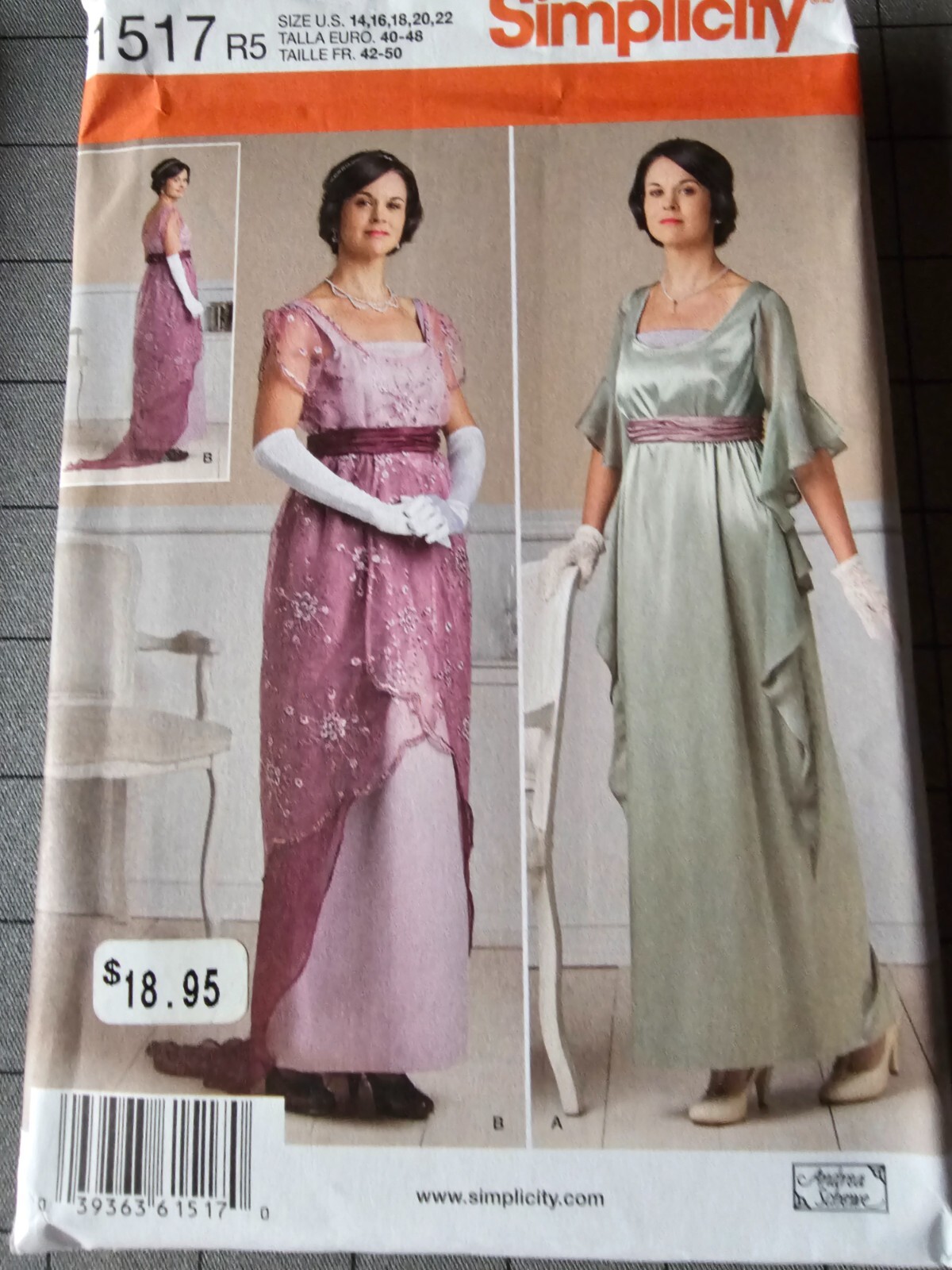 Simplicity 1517 Early 1900s Bridgerton Style Pattern Sz 14-22 Uncut ...