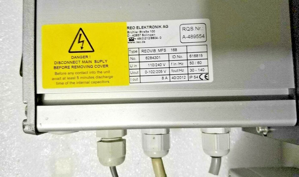 REO ELEKTRONIK REOVIB MFS 168 vfd frequency converter inverter feder ...