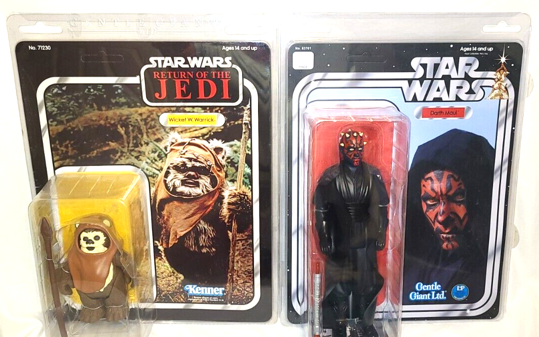 LOT-2 Kenner Gentle Giant Star Wars WICKET EWOK & DARTH MAUL Large 12 ...