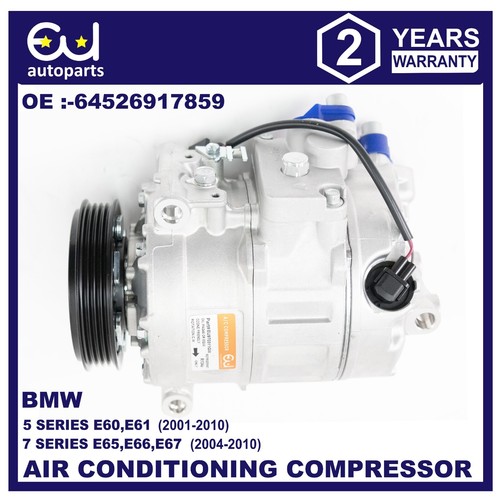 AIR CON A/C COMPRESSOR FOR BMW 5 SERIES E60 E61 520 BMW 7 SERIES E65 ...