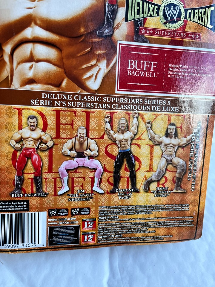 WWE WWF BUFF BAGWELL CLASSIC DELUXE AGGRESSION SERIES 5 JAKKS WRESTLING ...