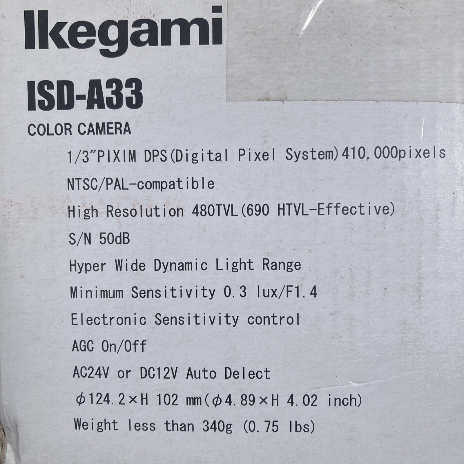 Ikegami ISD-A33 Color Dome Camera in Box | eBay