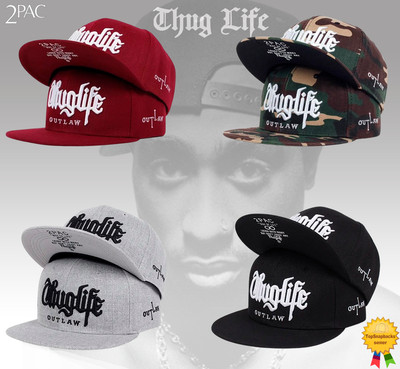 Thug Life 2Pac Snapback Baseball Cap Tupac Embroidered Original Hip Hop ...