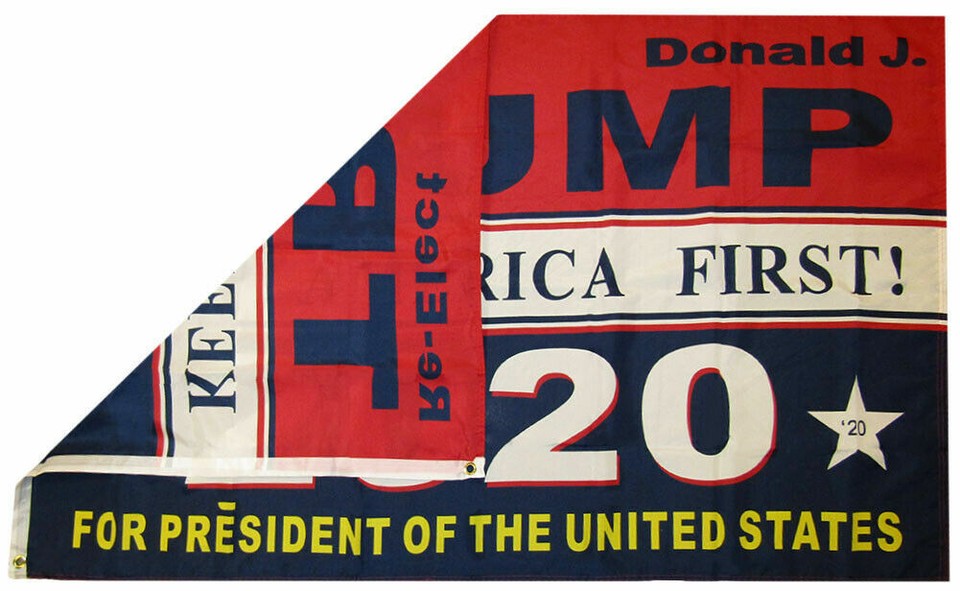 Re-Elect Donald J. Trump Keep America First 100D Woven Poly Nylon 2x3 2 ...