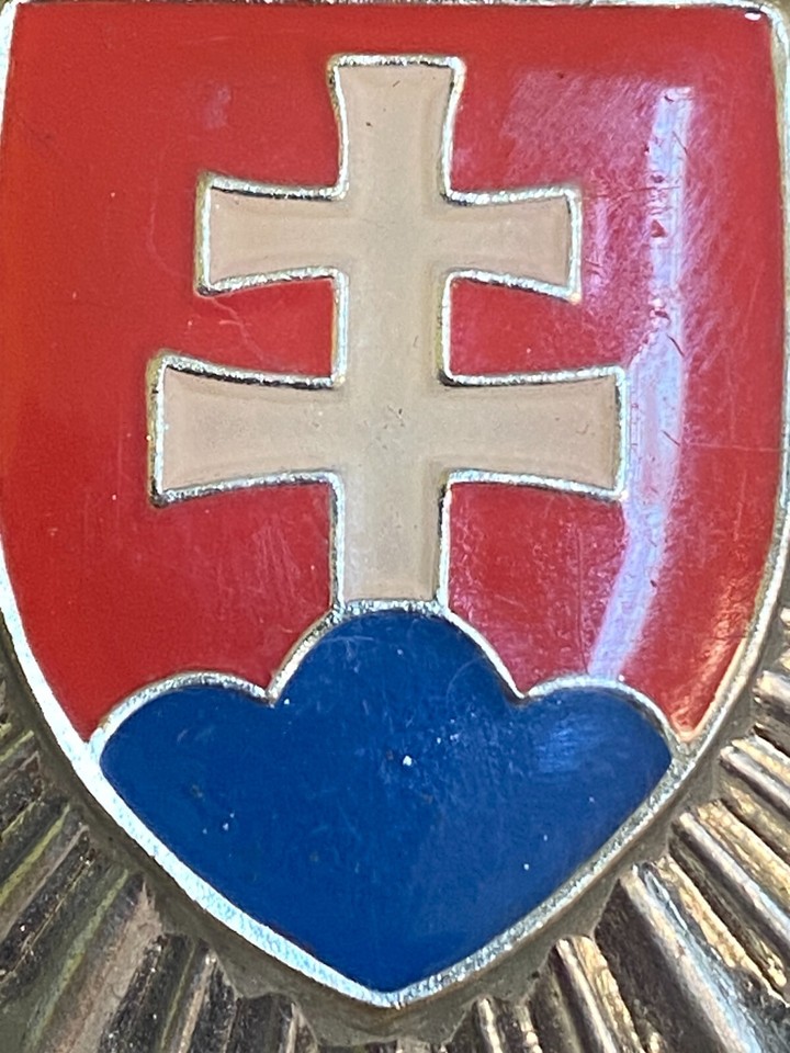 Police badge on the cap of a Slovak policeman original | eBay