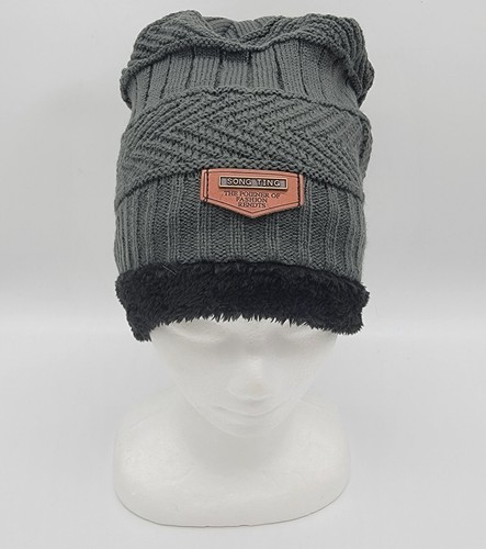Unisex Song Ting Slouch Beanie Winter Hat Knit Windproof Gray Black ...
