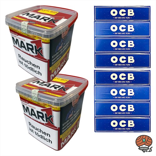 2x Mark Adams No 1 Red Stopf Tabak/Volumentabak à 400g, 1600 OCB Hülsen ...