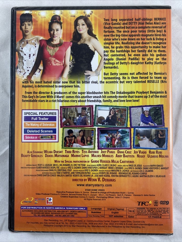 Sisterakas | International Edition | Filipino Film | 2013, DVD | eBay