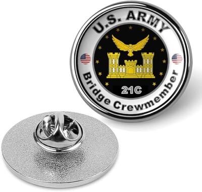 United States Army Bridge Crewmember Tie Suit Shirt Lapel Pin - Silver ...