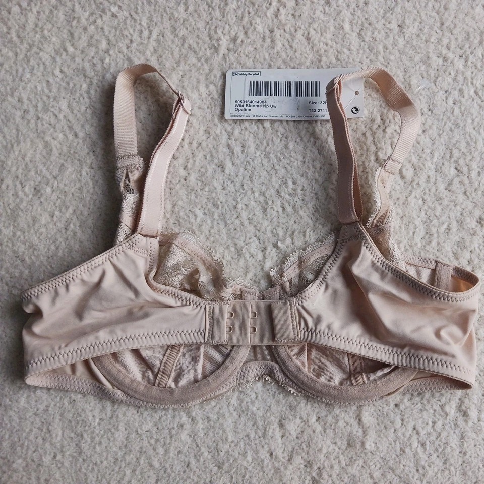 M&S Wild Blooms non-padded underwired bra - Size 32B | eBay UK