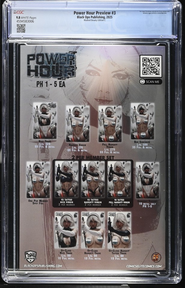 '25 Shikarii Power Hour Preview 2B Cosplay VIRGIN Full Chase Cover C LE ...