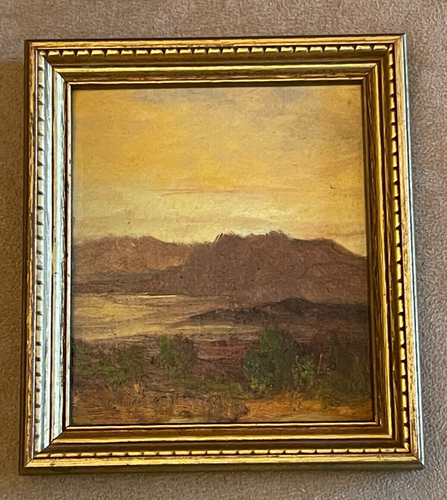 4" W.A. Engelhardt Oil Painting Desert Framed California Hollywood ...