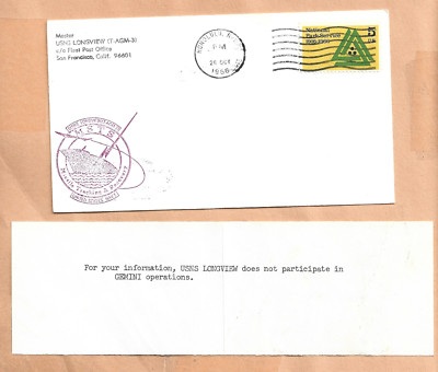 GEMINI USNS LONGVIEW TRACKING & RECOVERY OCT 26,1966 HONOLULU SPACE ...