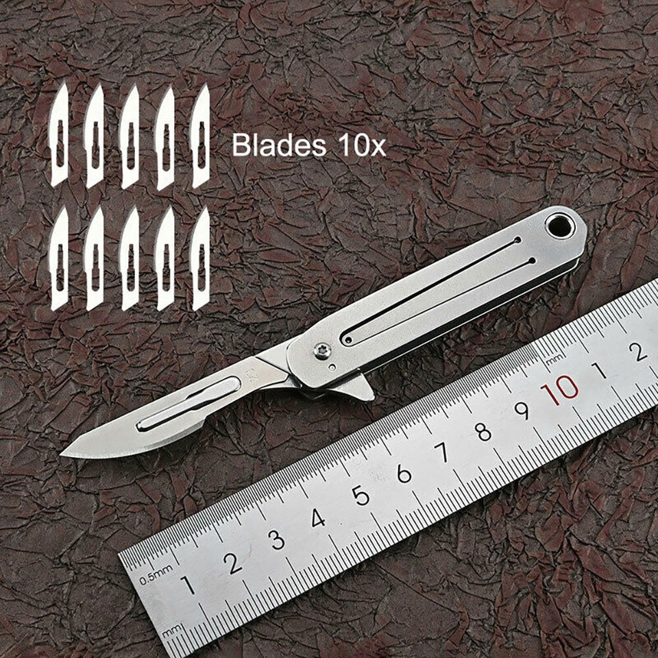 Carbon Fiber Pocket Scalpel Folding Blade Knives Utility Knife Outdoor ...