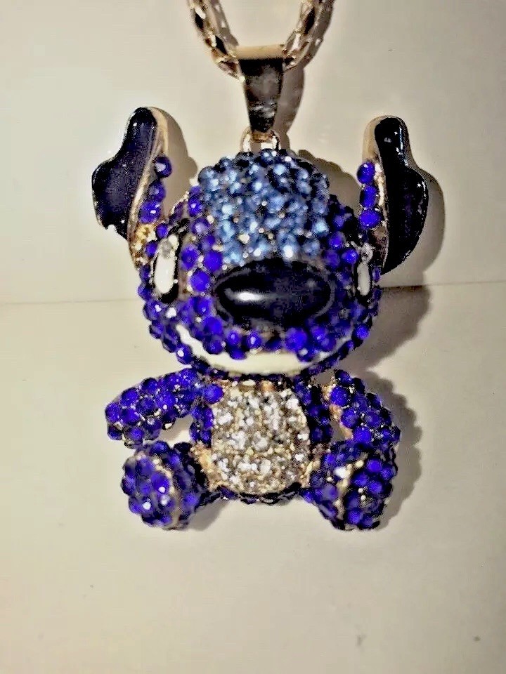 Betsey Johnson Necklace LILO STITCH Royal Blue STITCH GIFT BOX & BAG | eBay