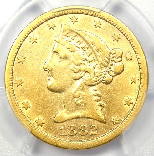 1882-CC Liberty Gold Half Eagle $5 Coin - PCGS VF Detail - Rare Carson ...