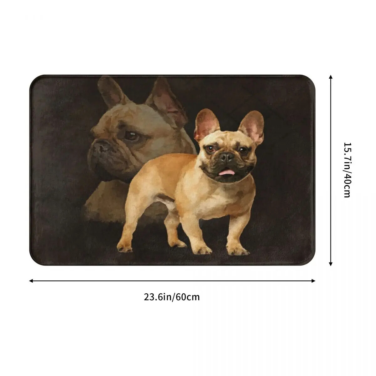 French Bulldog Frenchie Dog Doormat Modern Soft Bedroom Entrance Floor ...
