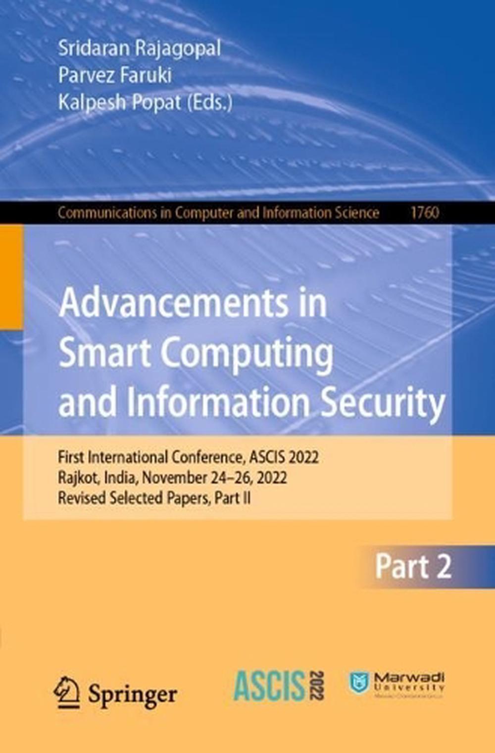 Communications in Computer and Information Science Ser.: Advancements in Smart Computing and ...